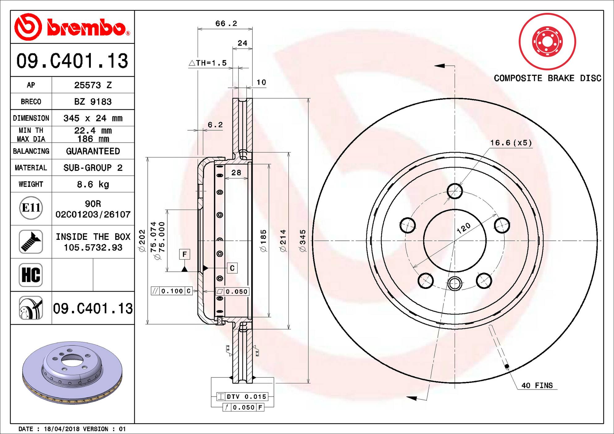 BMW Disc Brake Pad and Rotor Kit – Rear (345mm) (Low-Met) Brembo Brembo ...
