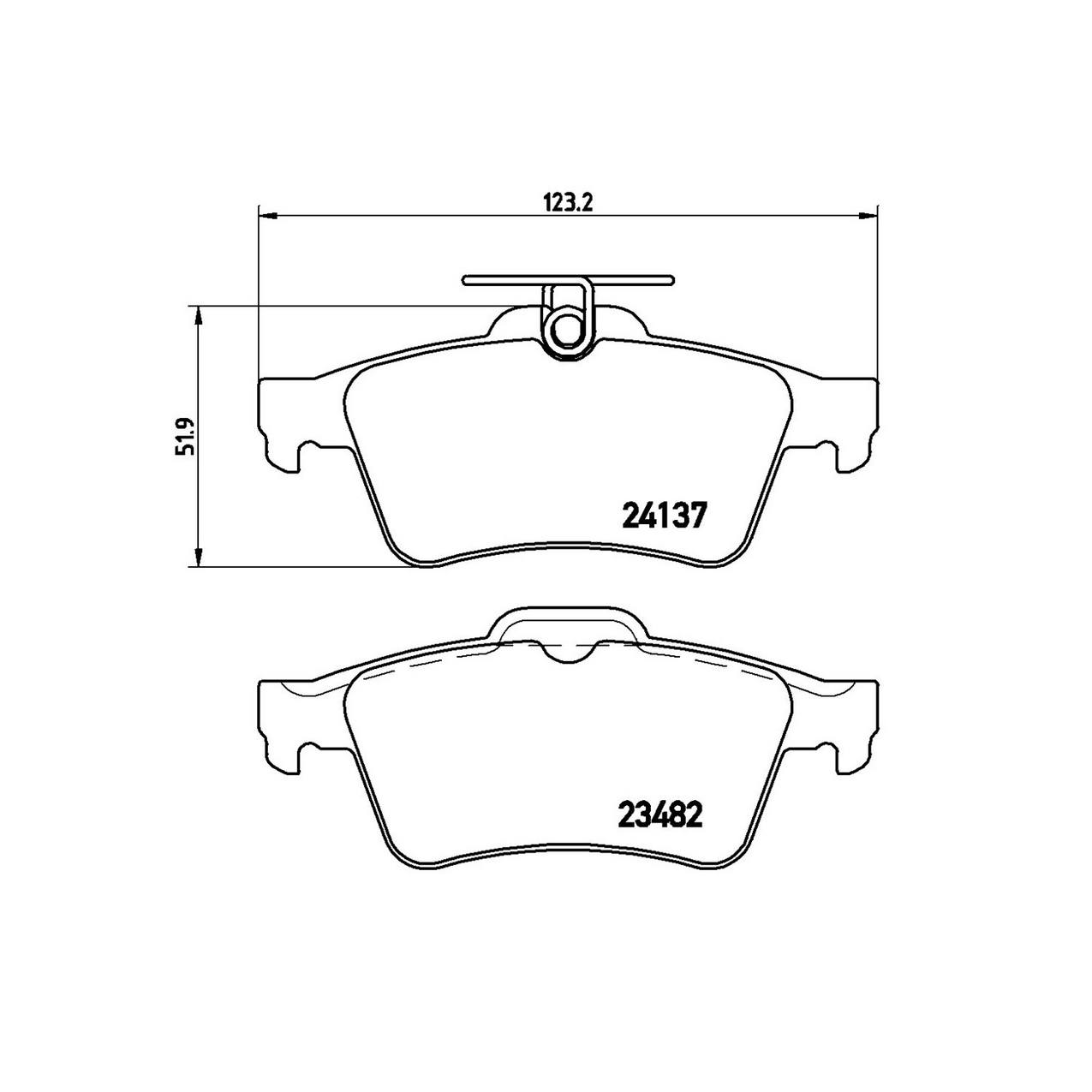 Jaguar Disc Brake Pad Kit – Front and Rear (Low-Met) T2R10202 Brembo ...