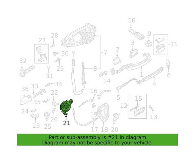 Audi Door Lock Actuator Motor – Front Driver Side Genuine VW/Audi ...