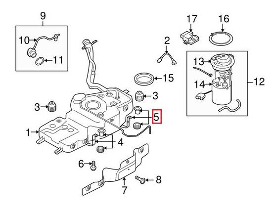 Audi Fuel Tank Securing Strap 8R0201653A Genuine VW/Audi 8R0201653A