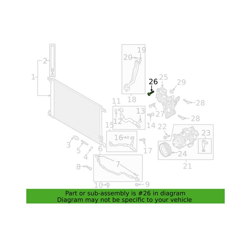Triple Square Bolt (M8x30) Genuine VW/Audi N10518404