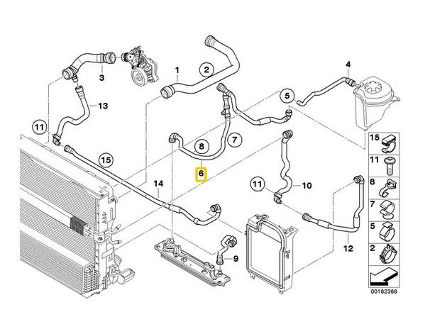 Expansion Tank Hose – Lower Genuine BMW 17127808117