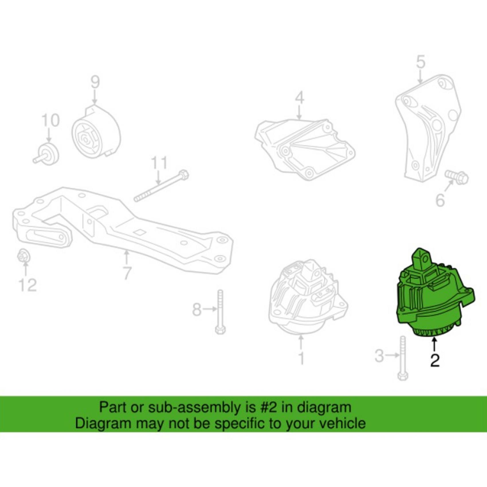 Engine Mount – Driver Side Genuine BMW 22117935147