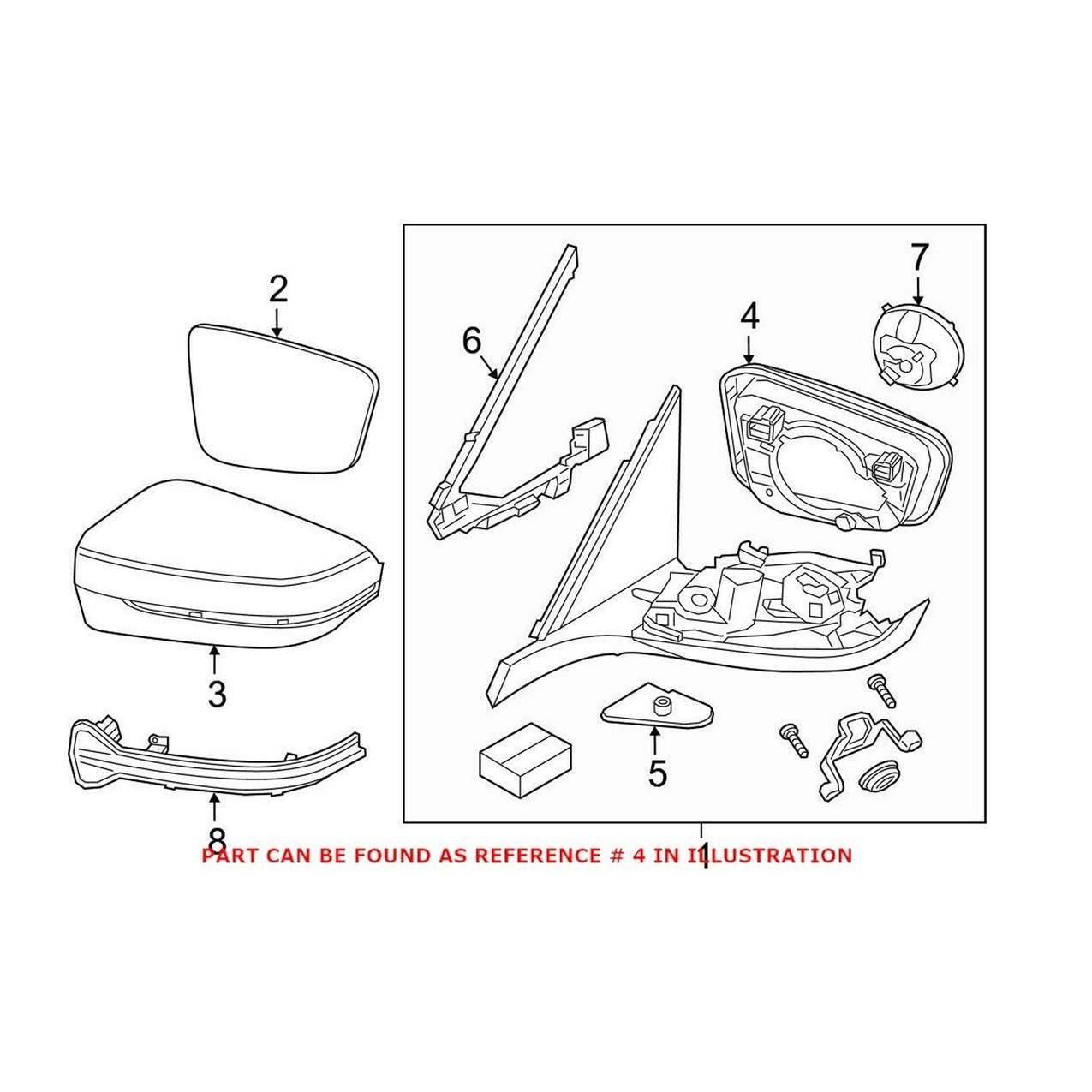 Side Mirror Cover Trim – Driver Side Genuine BMW 51167418813