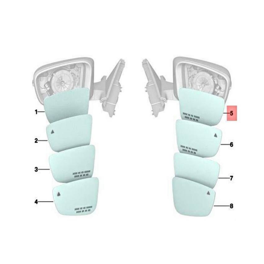 BMW Side Mirror Glass – Passenger Side (Auto Dip) 51167445416 Genuine ...