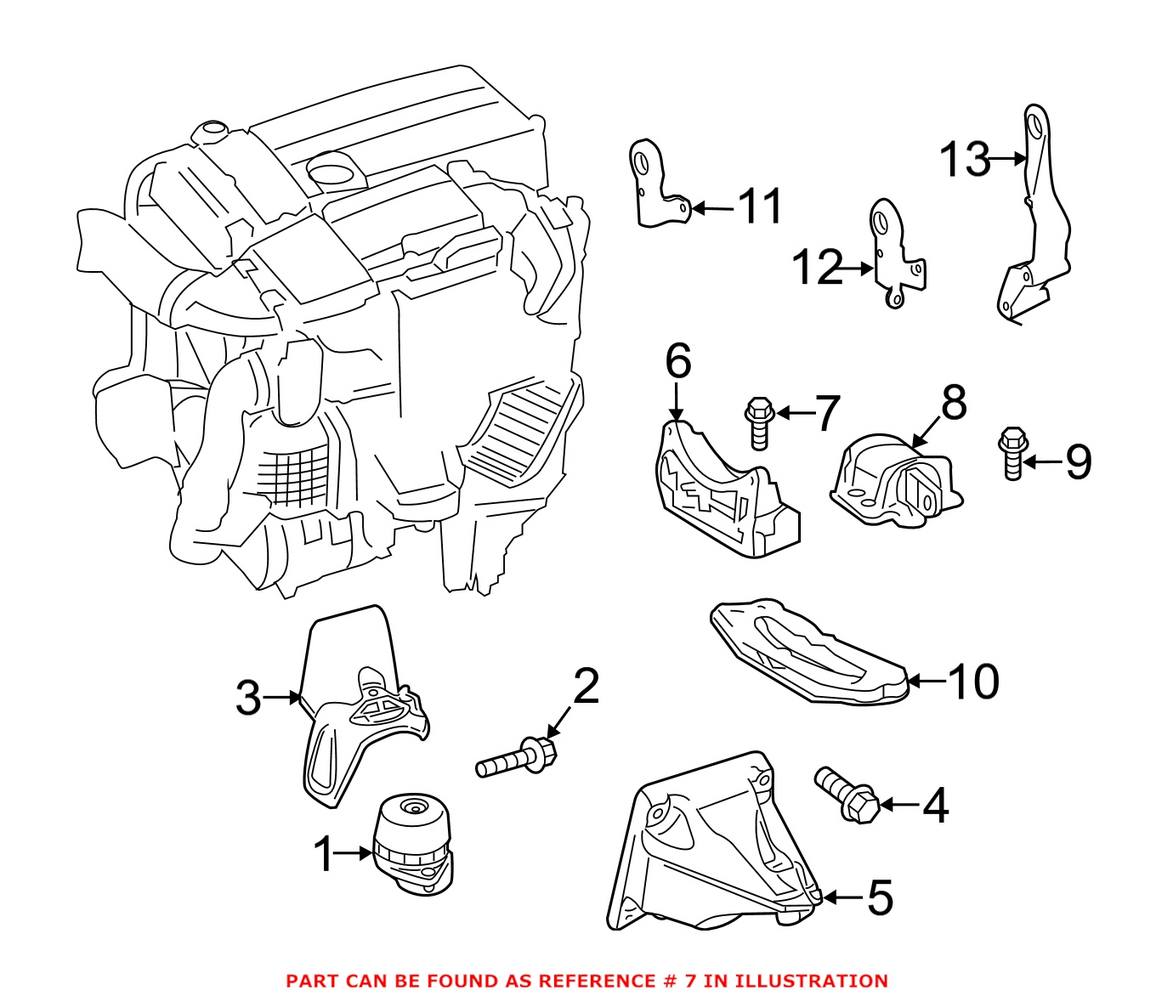 Automatic Transmission Mount Bolt Genuine Mercedes-Benz 000000000428