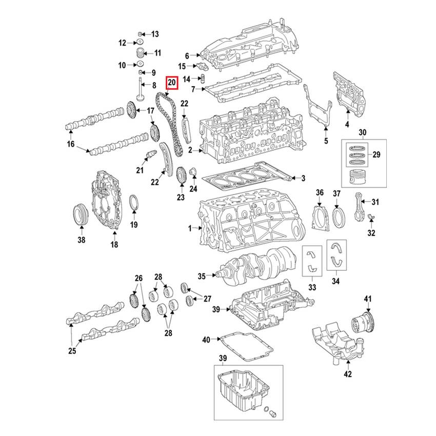 Mercedes Engine Timing Chain 0009933502 – Genuine Mercedes Genuine ...