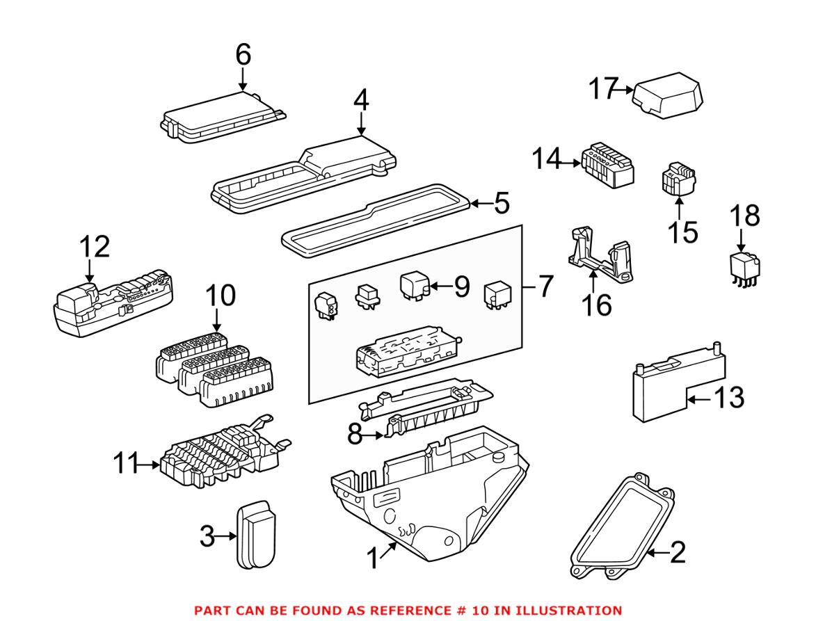 Mercedes Fuse Holder 0025450901 Genuine Mercedes-Benz 0025450901