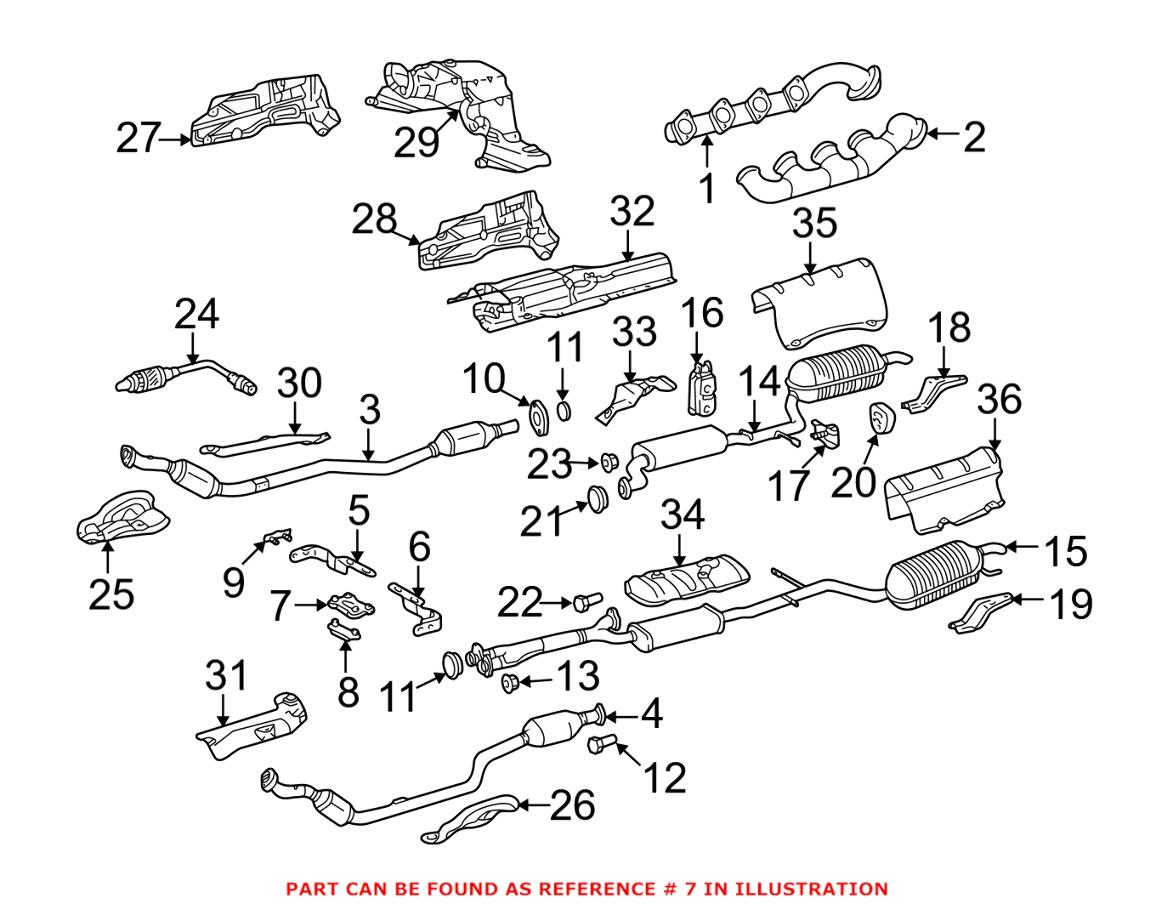 Mercedes Exhaust Mount – Front 1404920118 Genuine Mercedes-Benz 1404920118