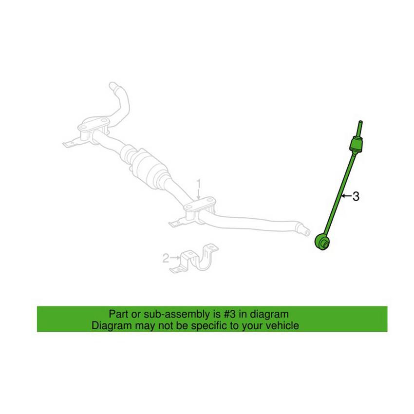 Mercedes Sway Bar End Link – Front Passenger Side 1663200889 Genuine ...