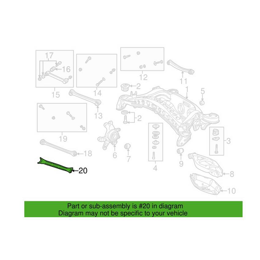 Mercedes SAAB Control Arm Cover – Rear 2013520988 Genuine Mercedes-Benz ...