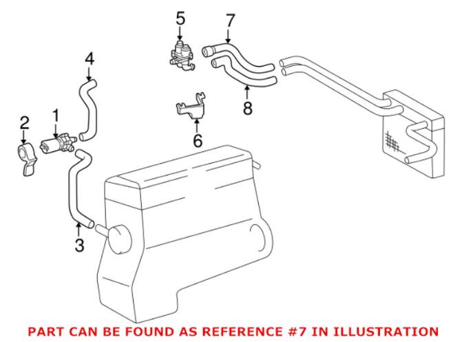 Mercedes HVAC Heater Hose 2028326394 – Genuine Mercedes Genuine ...