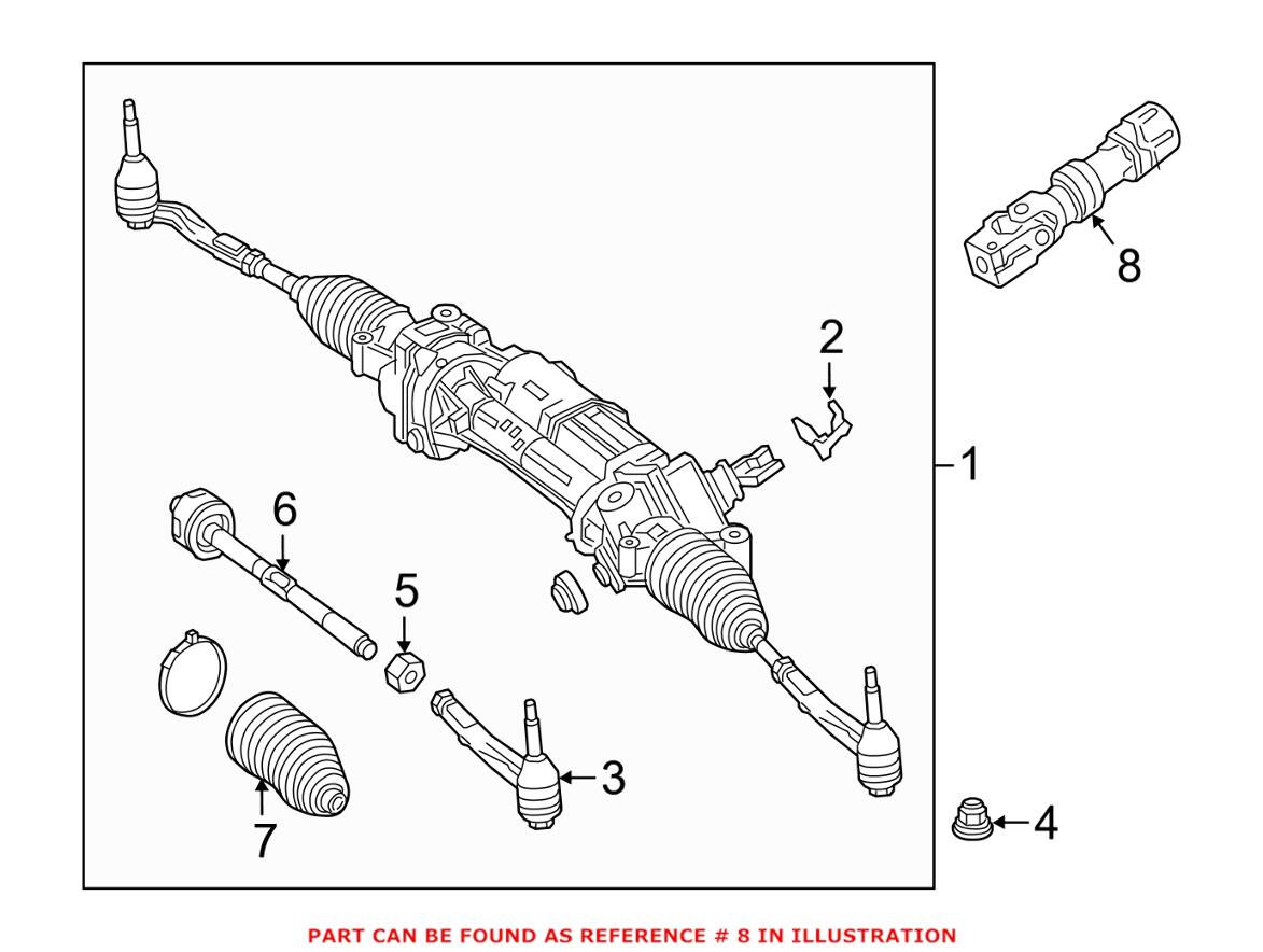 Genuine Mercedes-Benz Steering Shaft Universal Joint 2054620478 Genuine ...
