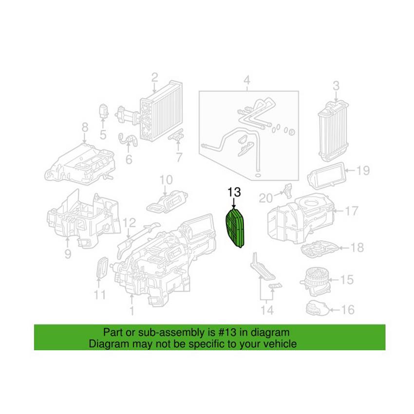 Mercedes Cabin Air Filter 2108300818 Genuine Mercedes-Benz 2108300818