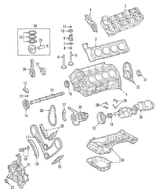Mercedes Cylinder Head Gasket – Passenger Side 2730161420 Genuine ...