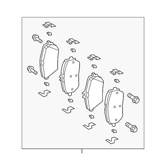 Genuine Mercedes-Benz Disc Brake Pad Set – Front 0004205503 Genuine ...