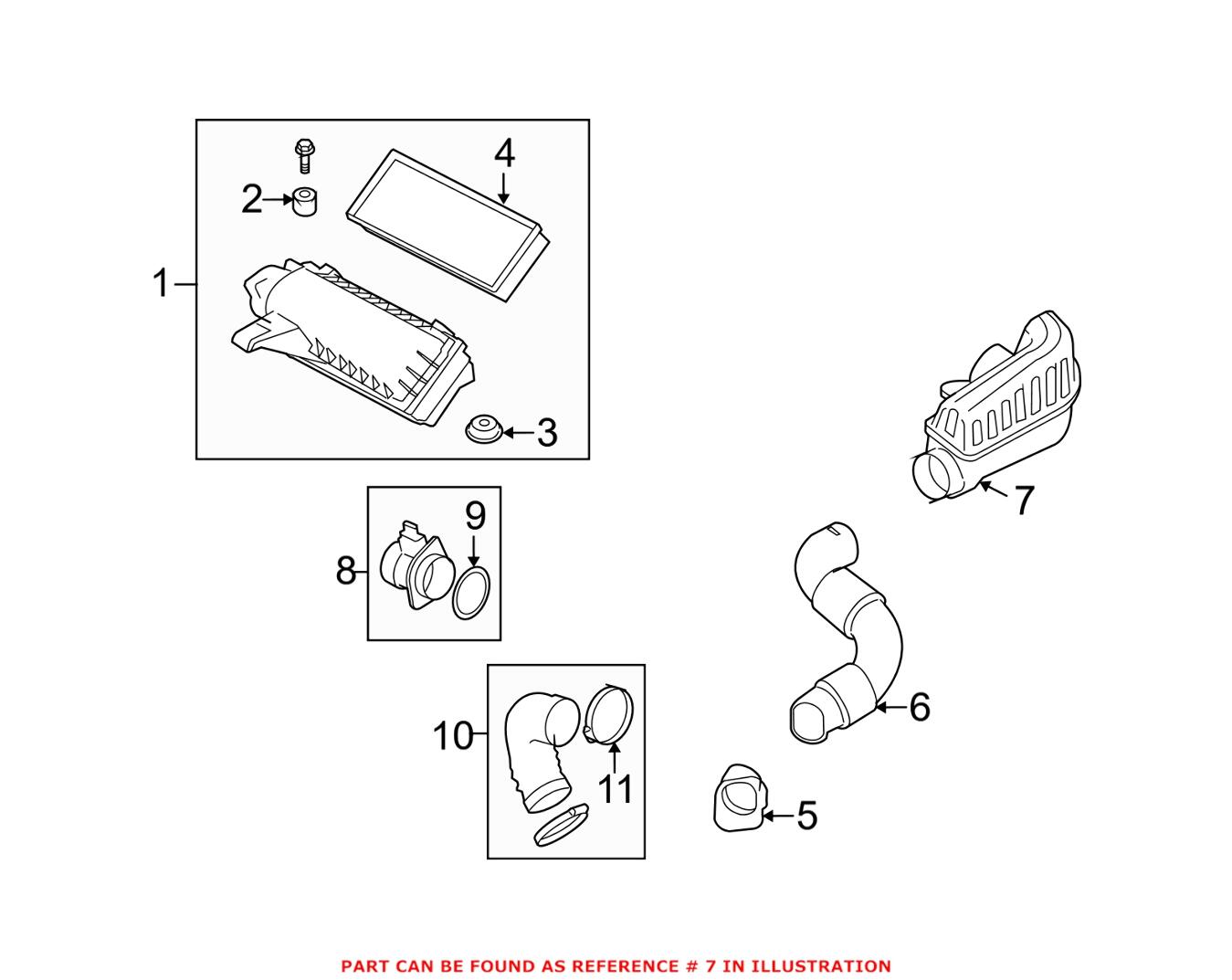 Engine Air Intake Resonator Genuine Mini 13712754425