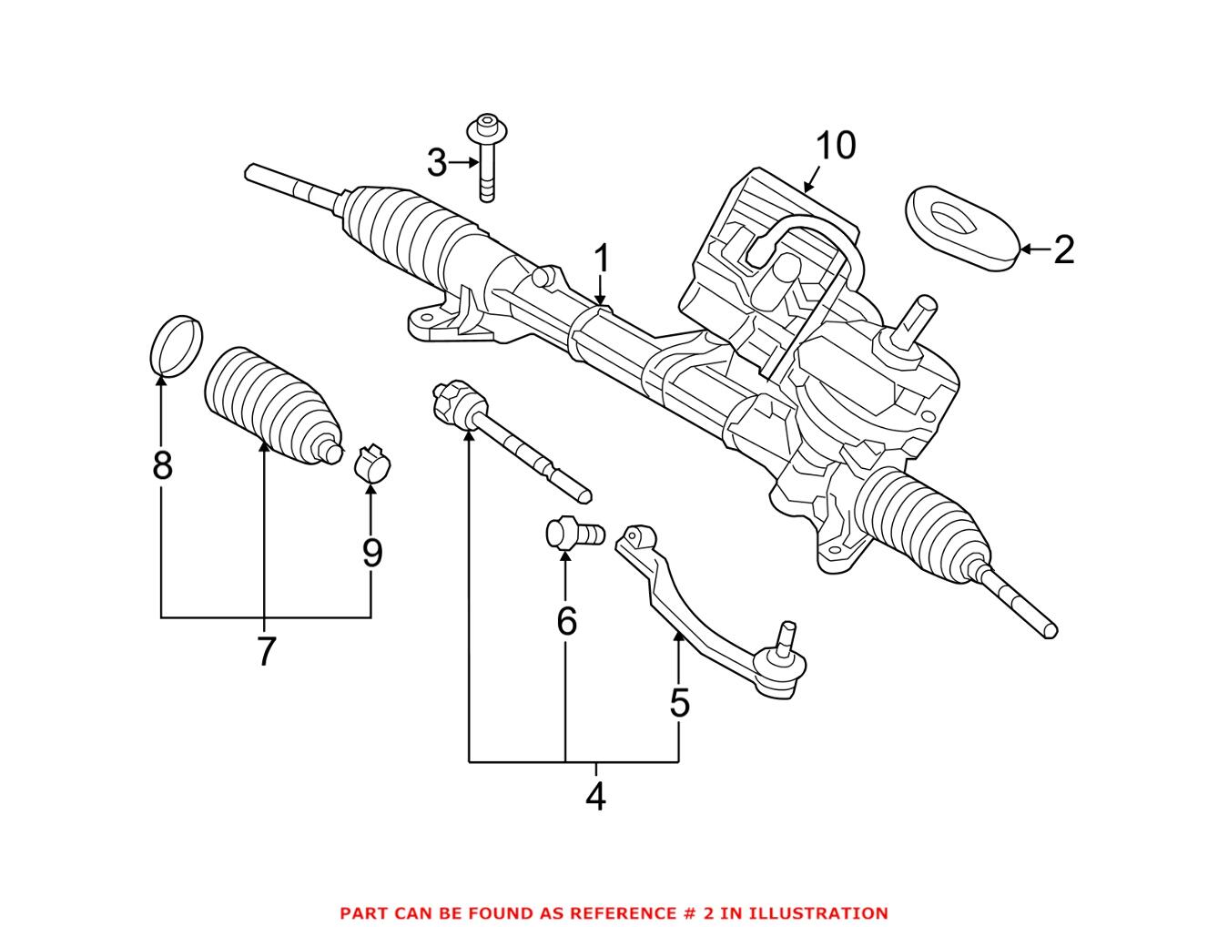 BMW Steering Rack Bulkhead Gasket 32106777013 Genuine Mini 32106777013