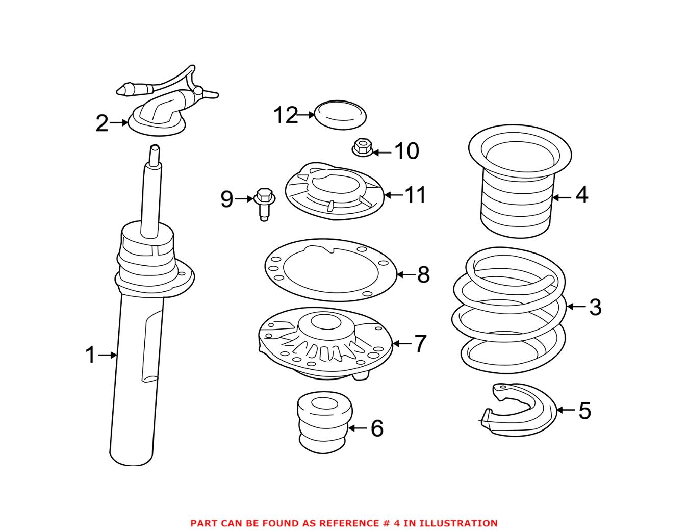 Coil Spring Insulator – Front Upper Genuine Mini 31336852465