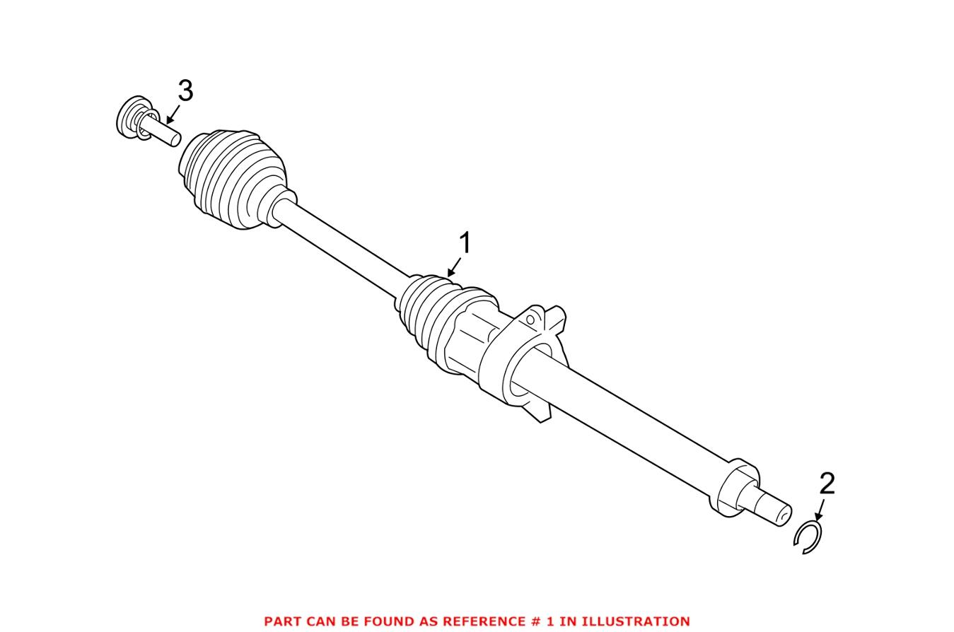 CV Axle Assembly – Front Pasenger Side Genuine Mini 31608611936