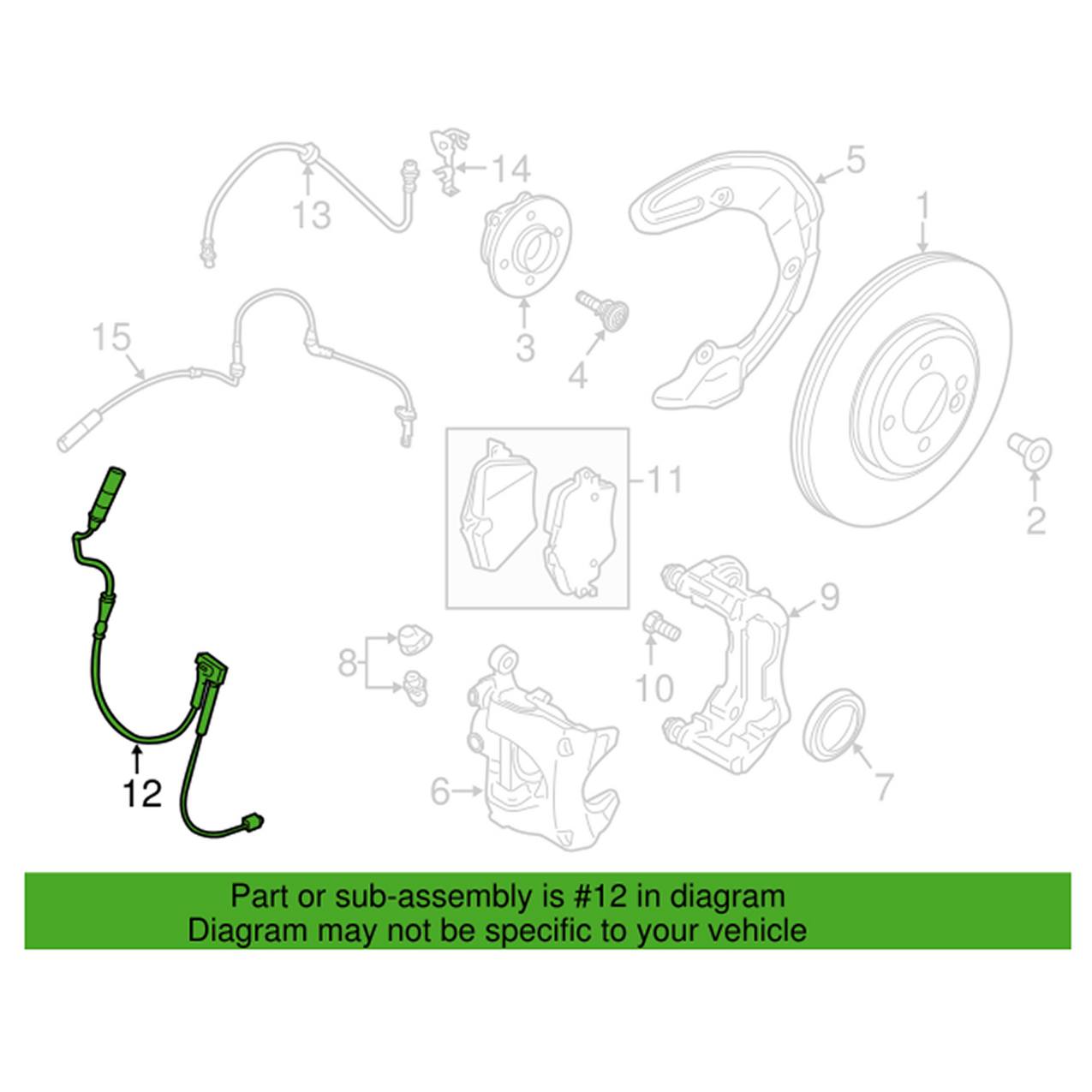 Disc Brake Pad Wear Sensor – Front Genuine Mini 34351543830