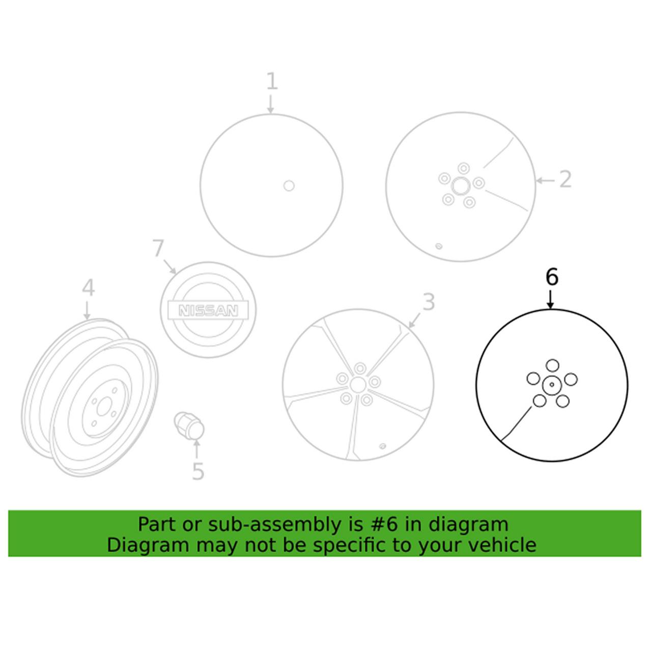 Genuine Nissan Wheel Cover 403156LB0A Genuine Nissan 403156LB0A