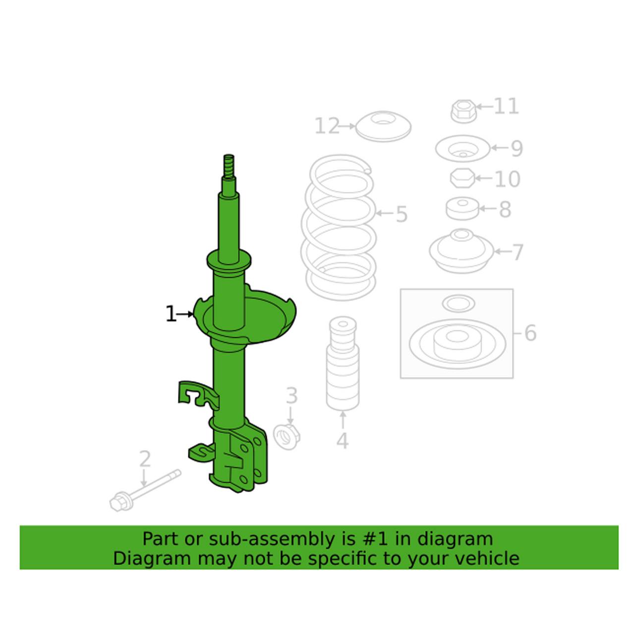 Genuine Nissan Suspension Strut – Front Driver Side E43035EE0B Genuine ...