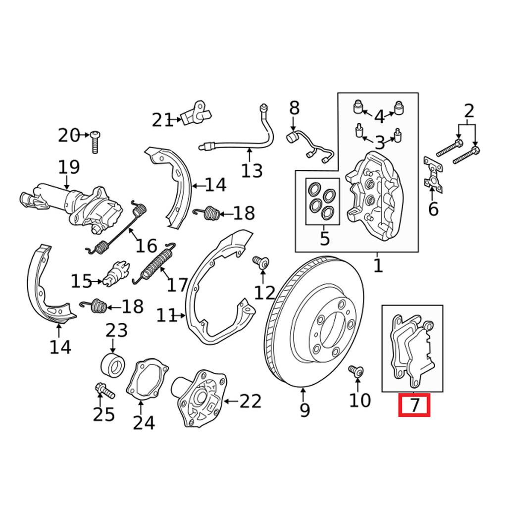 Disc Brake Pad Set – Rear (Without Ceramic Brake Disc) Genuine Porsche ...