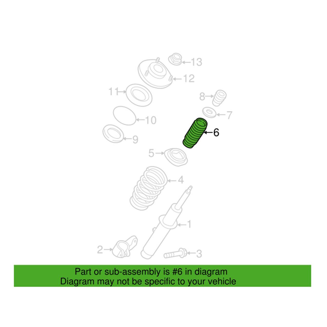 Strut Boot – Front Genuine Porsche 99134350902
