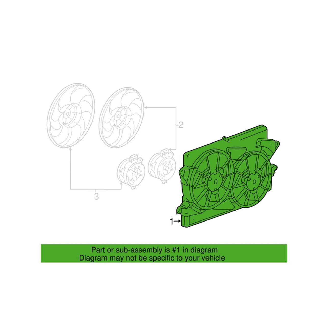 Cooling Fan Shroud Genuine Saab 13241739