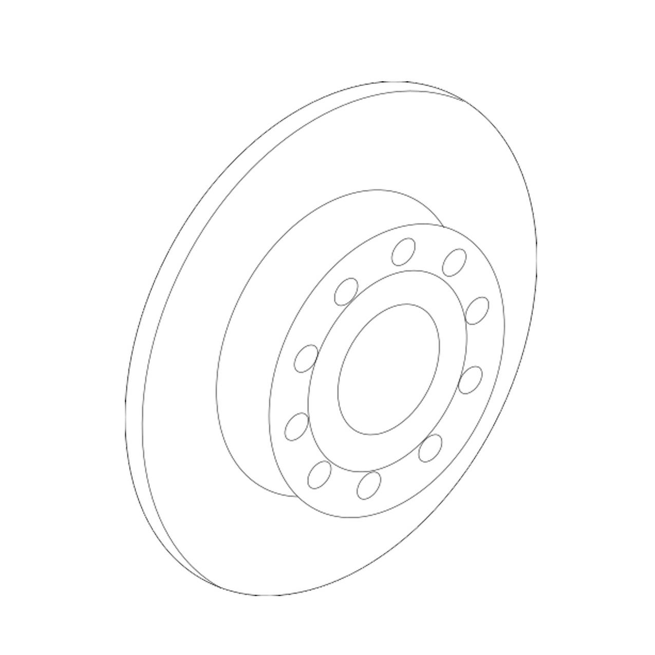 VW Disc Brake Rotor – Rear Genuine VW/Audi 5Q0615601F