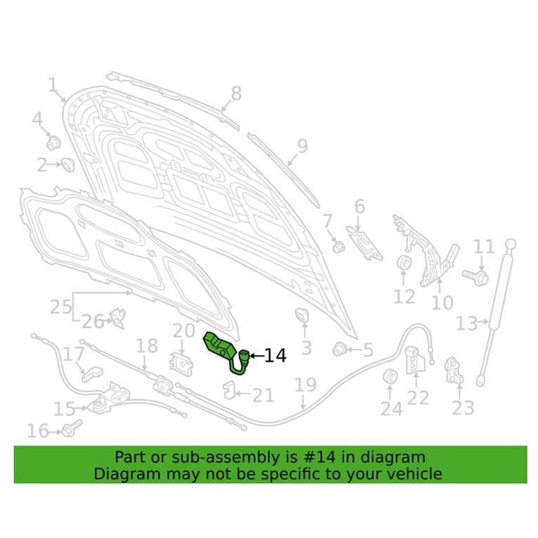 Audi Hood Lock 80A823509 – Genuine VW/Audi Genuine VW/Audi 80A823509