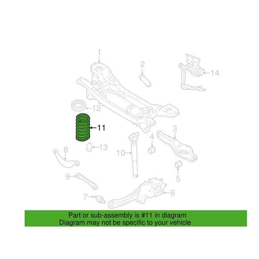 Volvo Coil Spring – Rear 30714369 Genuine Volvo 30714369