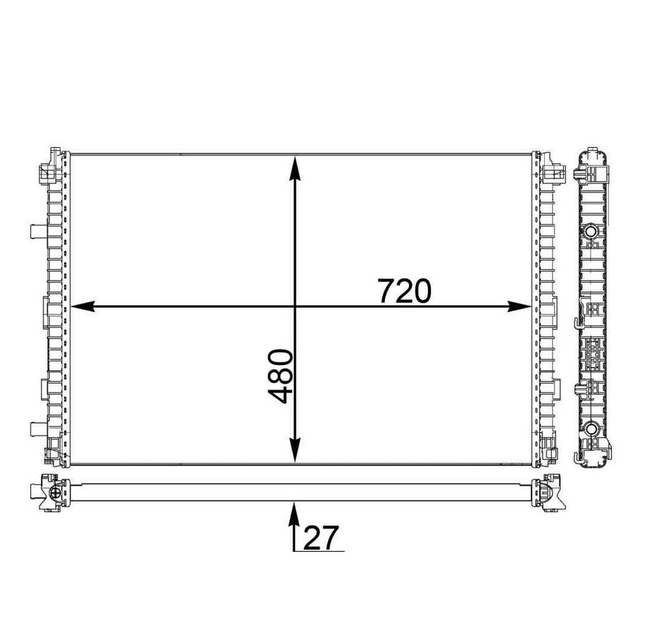 Audi Radiator 4M0145804AA – Behr 376795131 Behr Hella Service 376795131