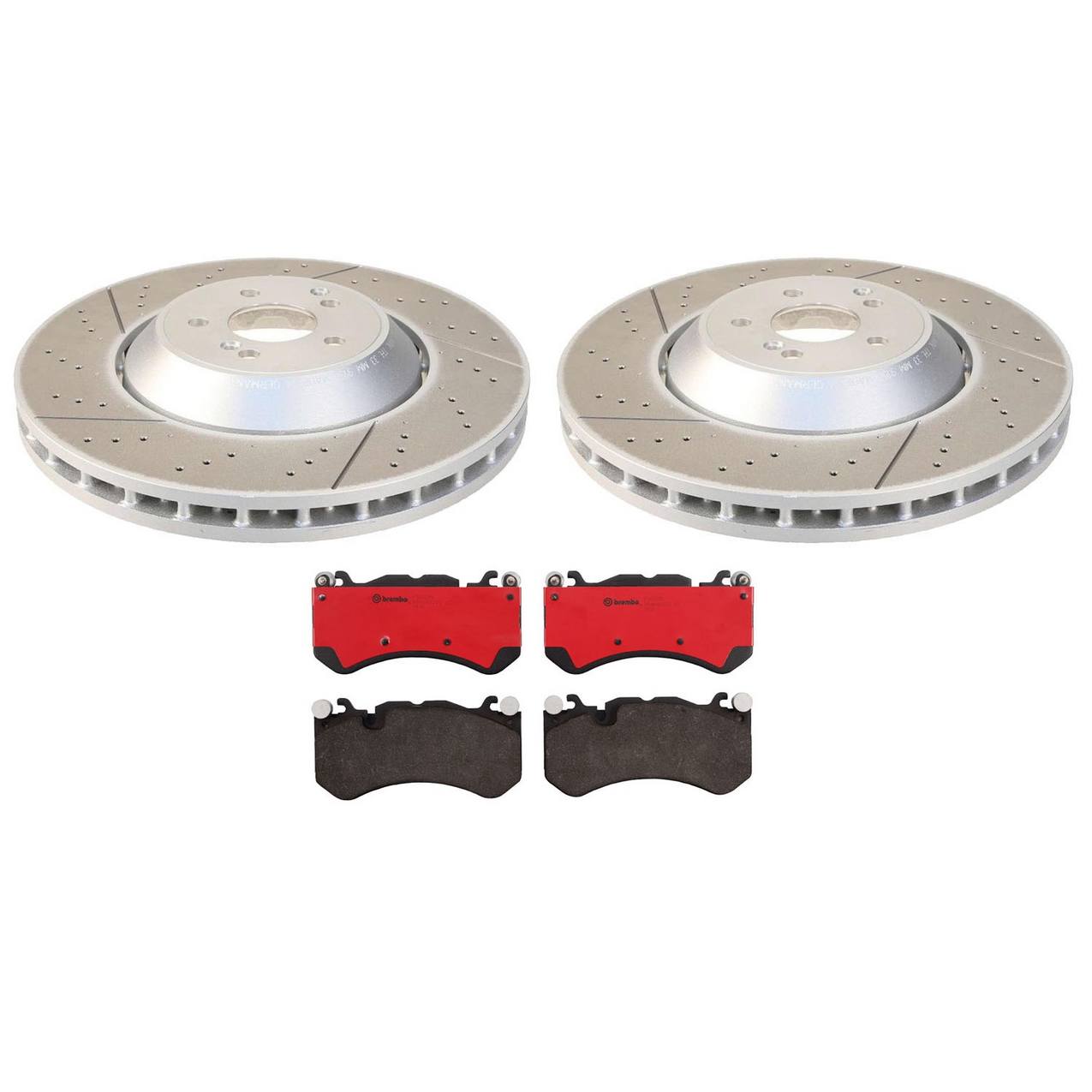 Mercedes-Benz Disc Brake Pad and Rotor Kit – Front (390mm) (Drilled ...