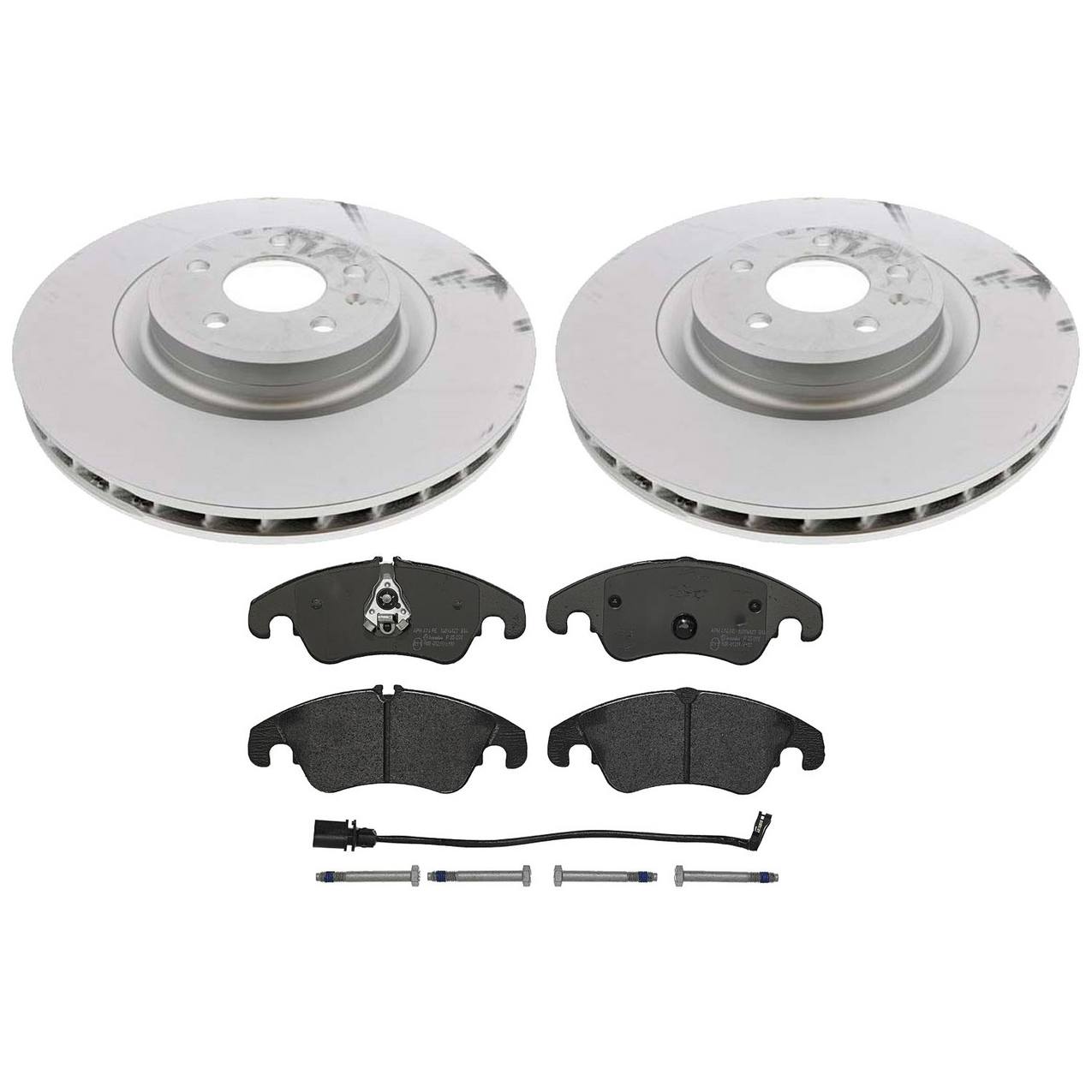 Audi Disc Brake Pad and Rotor Kit – Front (345mm) (Low-Met) 8K0615301M ...