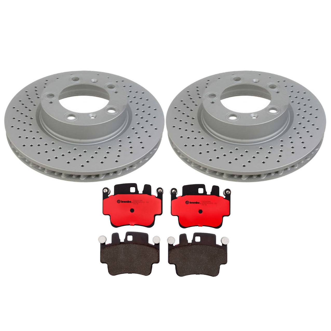 Porsche Disc Brake Pad and Rotor Kit – Front (318mm) (Drilled) (Ceramic ...