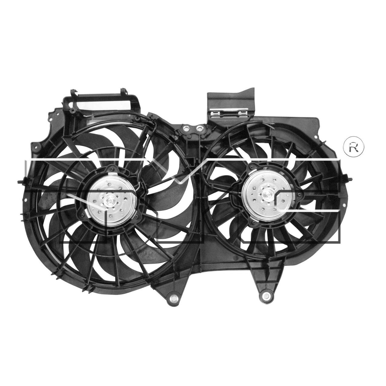 Audi Dual Radiator and Condenser Fan Assembly 8E0959455N – TYC 622540 ...