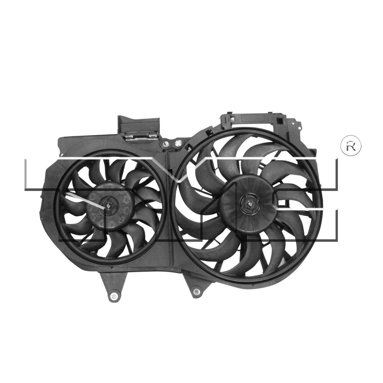 Audi Dual Radiator and Condenser Fan Assembly 8E0959455N – TYC 622540 ...