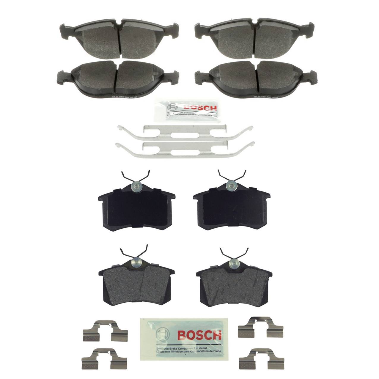 Disc Brake Pad Kit – Front and Rear (Semi-Metallic) Bosch 5175558-Kit