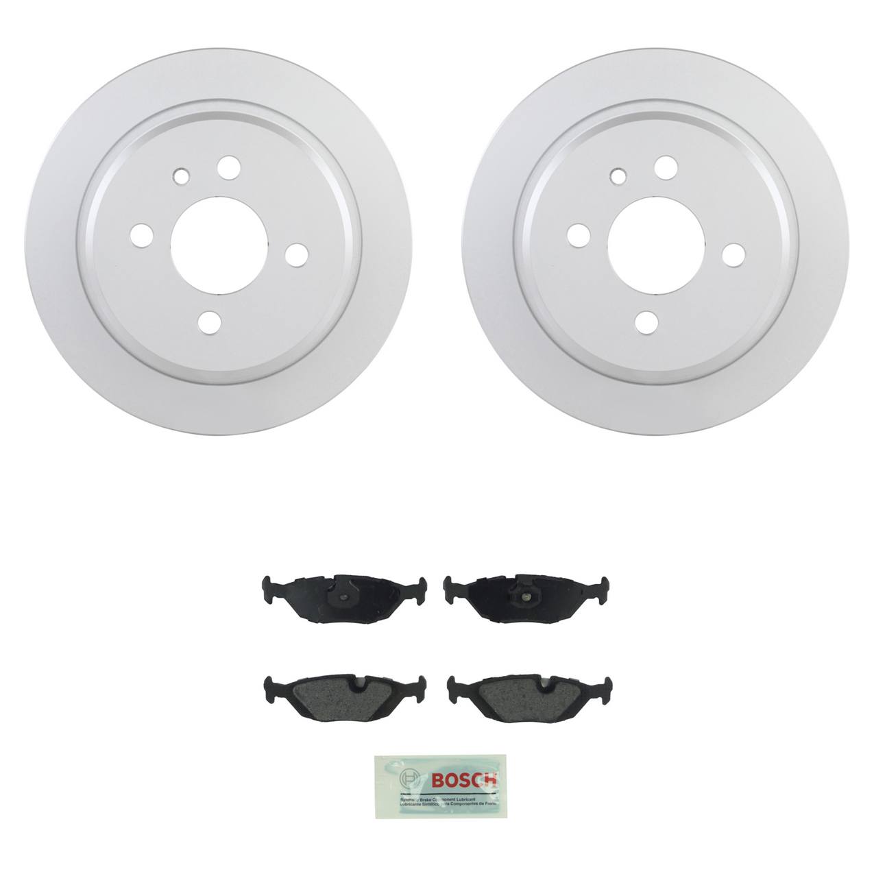 Disc Brake Pad and Rotor Kit – Rear (257.8mm) (Semi-Metallic) Bosch ...