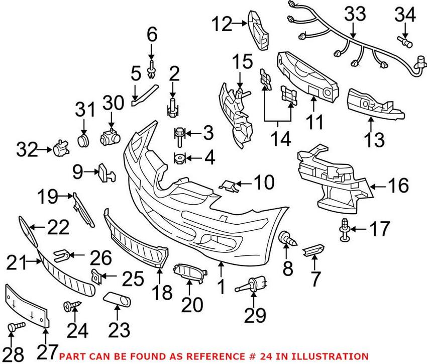 Mercedes Engine Cooling Fan Shroud Clip 2029880142 Genuine Mercedes ...