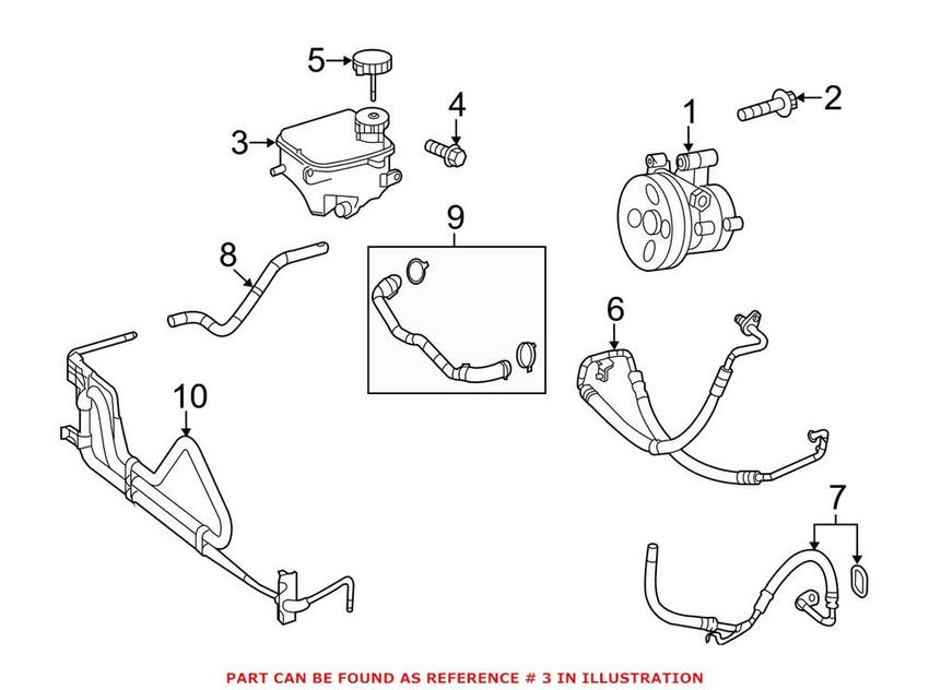 Mercedes Power Steering Reservoir 0004602983 Genuine Mercedes-Benz ...