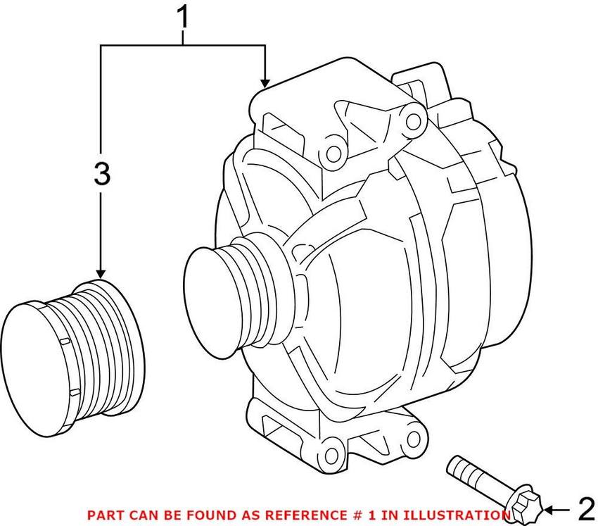 Mercedes Alternator (250A) 000906030480 Genuine Mercedes-Benz 0009060304