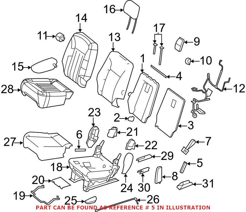 Mercedes Door Seal 0009870772 Genuine Mercedes-Benz 0009870772