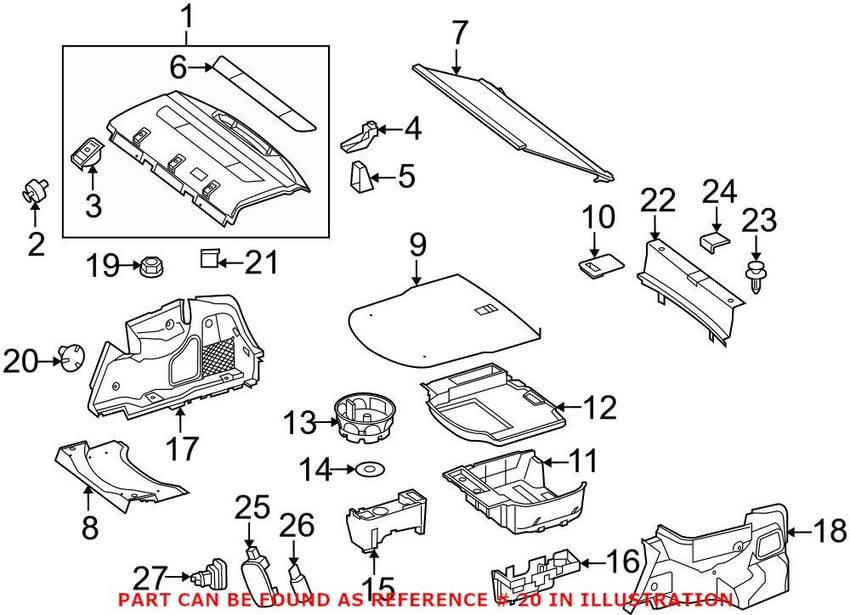Trim Clip Genuine Mercedes-Benz 0009914795