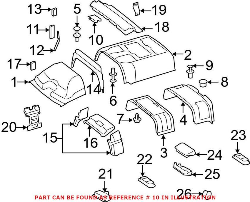 Mercedes Headliner Clip 0039948945 – Genuine Mercedes Genuine Mercedes ...