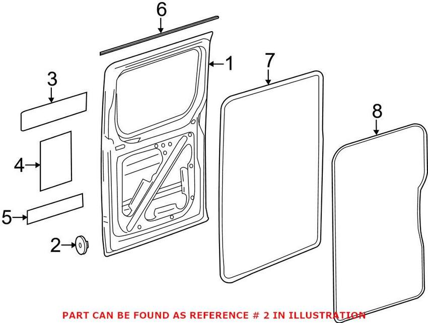 Mercedes Door Plug – Front 0039975786 Genuine Mercedes-Benz 0039975786