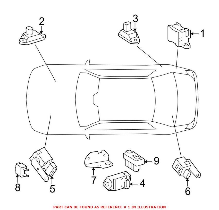 Mercedes Suspension Yaw Sensor 0055429518 Genuine Mercedes-Benz 0055429518