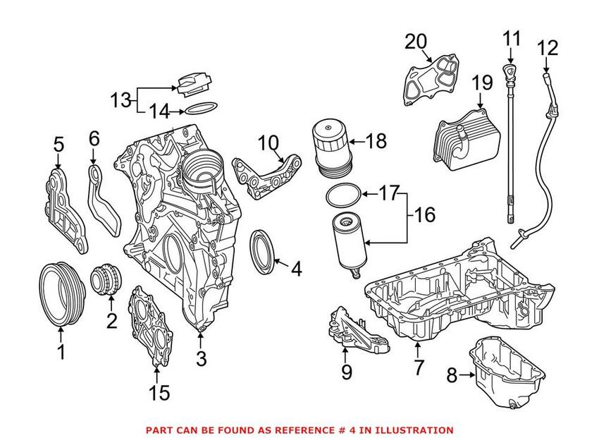 Mercedes Engine Crankshaft Seal – Front 0149977046 Genuine Mercedes ...